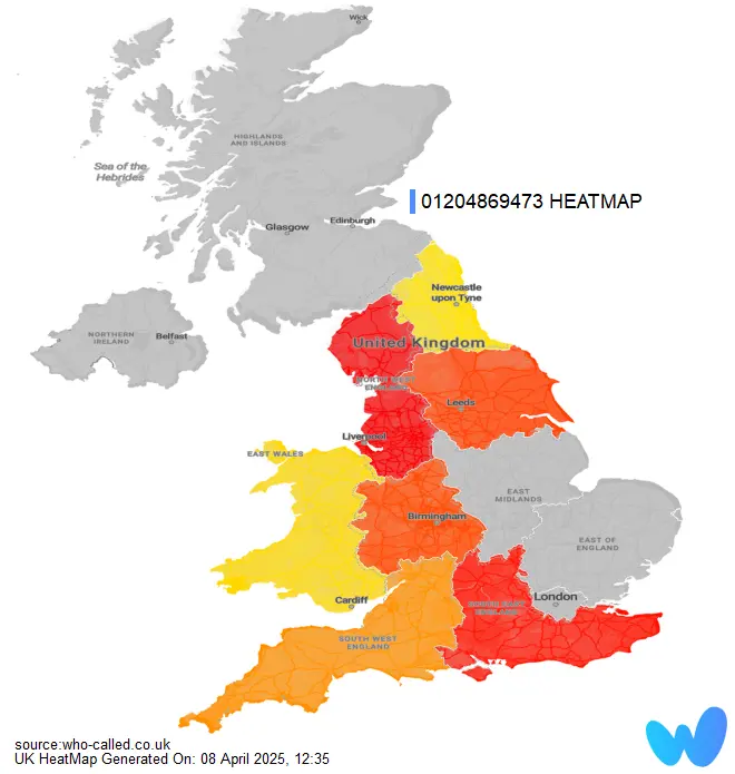 01204869473: In-Depth Regional Activity Analysis | Who Called Me?