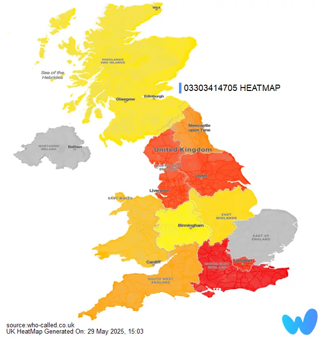 03303414705: In-Depth Regional Activity Analysis | Who Called Me?